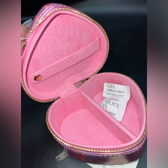 a new day | Bags | Iridescent Pink Heart Jewelry Box | Poshmark
